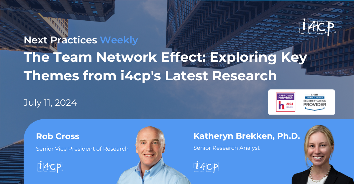 Boosting Team Productivity: Insights from i4cp's Latest Stu